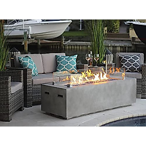 QuliMetal 24" x 8" Drop-in Fire Pit Pan with Spark Ignition Kit - Natural & Propane Gas Rectangular 304 Stainless Steel Fire Pit Burner Kit for Indoor & Outdoor, Rated for up to 150K BTU