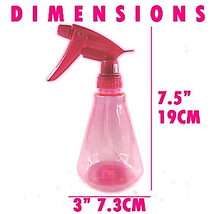 EZPRO USA Empty Plastic Spray Bottles 8 oz, Water Spray Bottle, Plant Mister, Adjustable Nozzle Spray for Hair Mist, Clear, Pack of 4