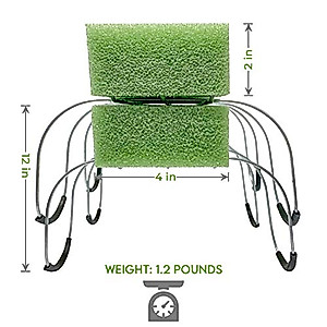 2 Pack 12 Inch Wire Rustproof Galvanized Gravestone Saddle Cemetery Headstone Saddle with Foam Attached