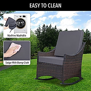 Tromlycs Outdoor Cushions for Patio Furniture Chair Cushions Set of 2 Seat 22x22 Inch Outside Waterproof with Ties Square Dark Grey