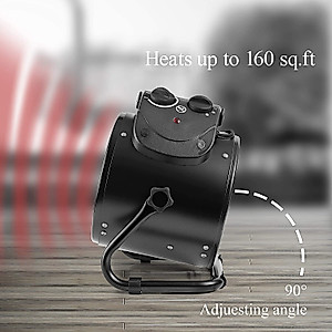 Electric Heater Fan,Portable Heater with Overheat Protection, Fast Heating,Small Garage Heater for Greenhouse, Grow Tent, Workplace