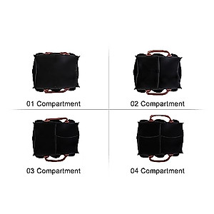 Mysa Felt Baby Diaper Caddy Car Organizer with Vegan Leather Handle for Diapers and Baby Wipes For Changing Table Nursery Storage Bin Basket, Baby Shower Gift Suitable For Indoor Outdoor (BLACK)