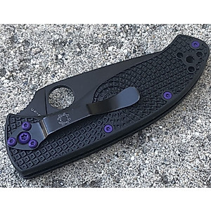 Flat Purple Screws Set For Spyderco Tenacious and Resilience Pocket Knife