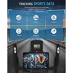 Exercise Bike Stationary, CHAOKE Indoor Cycling Bike with Heavy Flywheel, Comfortable Seat Cushion, Silent Belt Drive, LCD Monitor for Home Gym Cardio Workout Training