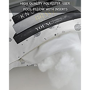 SEVENBABU Throw Pillows with Strap, Neck & Lumbar Support Pillow Oudoor Patio Pillows, High Heels Perfume and Flowers on Books Pillow for Recliner, Beach Chair, Office Chair, Sofa, Armchair