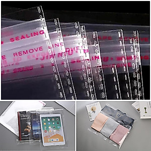 LonlyEagle 100 Pcs 10x14 Inches Self Sealing Cellophane Bags, Clear Resealable Cellophane Plastic Bags Self Adhesive for Packaging Shirts, Clothing, Magazines, Books, and Artwork