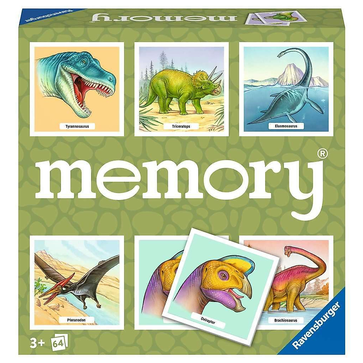 Ravensburger Dinosaur Memory Game – Fun & Fast Brain Teaser for Kids 3+ | Vibrant Dinosaur Images | Easy to Learn for Birthdays and Holidays | Quality Family Time Activity