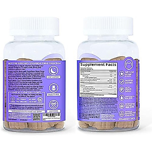 Sugarbear Sleep Aid Gummies for Adults with Melatonin 6mg, Magnesium, L-Theanine, 5 HTP, B6, Valerian Root, Lemon Balm - Vegan Chewable Sleep Supplement, Sleep Vitamins (1 Month Supply)