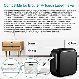 NineLeaf 2PK 12mm 1/2'' Label Tape Replacement Compatible for Brother P-Touch TZe-231 TZe 231 TZ231 TZ-231 PTH110 PT-D200 PTD600 PT-D400 Label Maker Standard Laminated Black on White Labeling Refills
