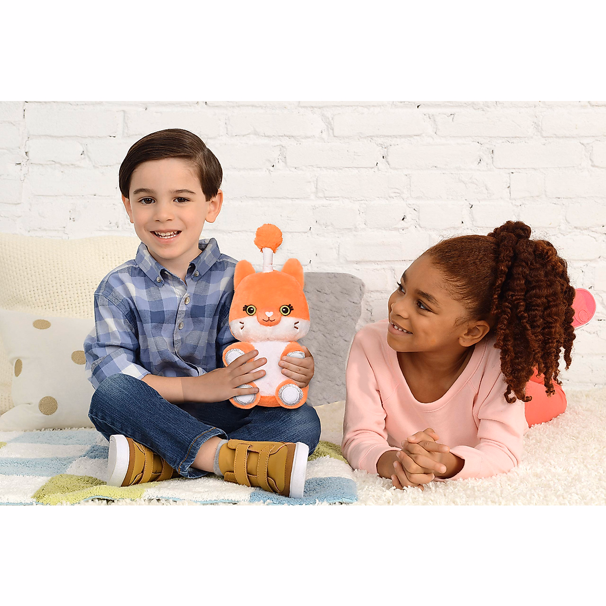 Fuzzible Friends Cubby The Fox Plush Light Up Toy – Works with Compatible Amazon Echo Devices for Interactive Activities and Sounds – Amazon Exclusive
