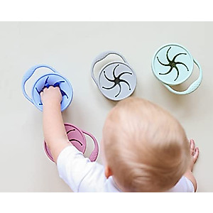 otterlove Collapsable Silicone Snack Container with Attachable Cover | 100% Pure LFGB Platinum Silicone with No Fillers | Snack Cup (2 Pack - Woodchuck & Very Peri)