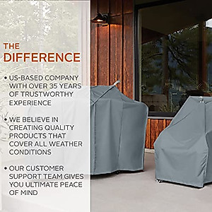 Classic Accessories Storigami Water-Resistant 36 Inch Easy Fold Lounge Chair Cover, 2-Pack, Monument Grey, Patio Furniture Covers