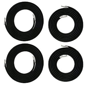 Alamic Zero Gravity Chair Replacement Cords, Replacement Laces for Zero Gravity Chairs Antigravity Chair, Zero Gravity Recliner Repair Tool for Lounge Chair, Bungee Chair, 4 Cords - Black