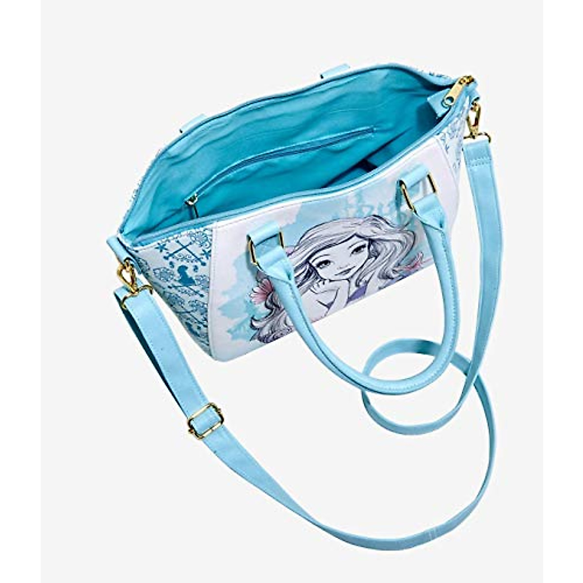 The Little Mermaid Disney Ariel Blue Watercolor Satchel Bag
