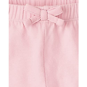 The Children's Place Baby Toddler Girls Pull on Everyday Shorts, Tie Front Pink/Yellow 2-Pack, 2T