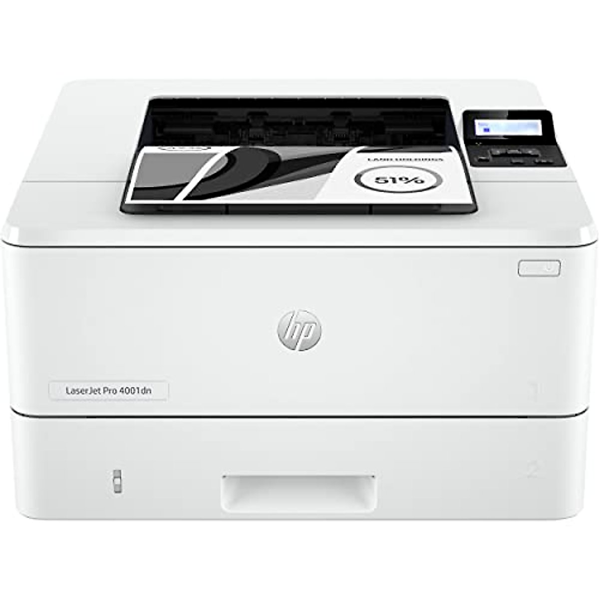 HP Laserjet Pro 4001dn Single-Function Monochrome Laser Printer, White - Print only - Mobile Printing, 42 ppm, 1200 x 1200 dpi, Auto 2-Sided Printing, 8.5 x 14, Ethernet, Hi-Speed USB