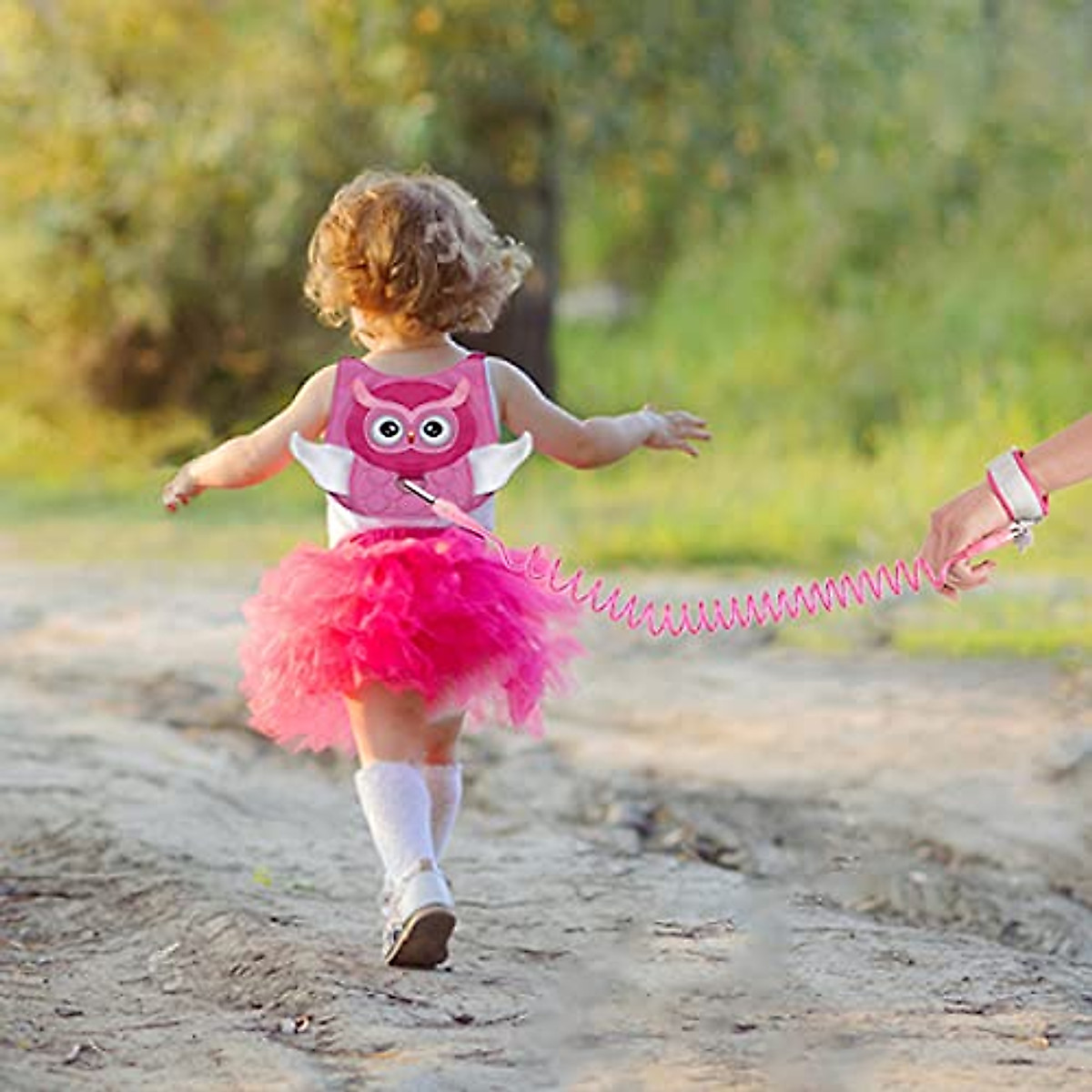 Toddler Kids Leash Owl Harness Wrist Toddlers Child Safety Walking Wrist Leashes for Kid Girls Boys (Owl, Rose)