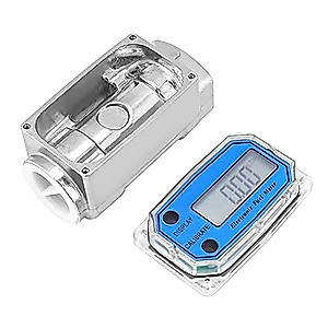 Flow Control Meter 1 Digital Flow Meter,Gas Oil Fuel Flowmeter,Pump Flow Meter Fuel Flow Meter,High Accuracy,for Kerosene, Gasoline Used in Petroleum,Food, Etc. (Color : Accessory 2, Siz