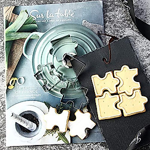 SurgeHai Cookie Cutters Set, 8PCS Poker & Puzzle Shapes Stainless Steel Metal Biscuit Molds Mini Cutters for Kitchen Baking