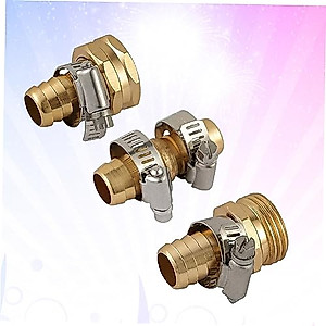 PAREKS 3 Pcs Copper Quick Connector Hose Quick Connector Car Wash Hose Connector Garden Water Quick Connector Accessories repair/2080