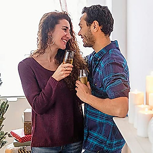 ROIMEE VONT 48 Pack Plastic Champagne Flutes Disposable 9 Oz Stemless Clear Plastic Champagne Glasses Plastic Mimosa Glasses with Gold Rim Unbreakable for Party Wedding Birthday (Heavy Duty)