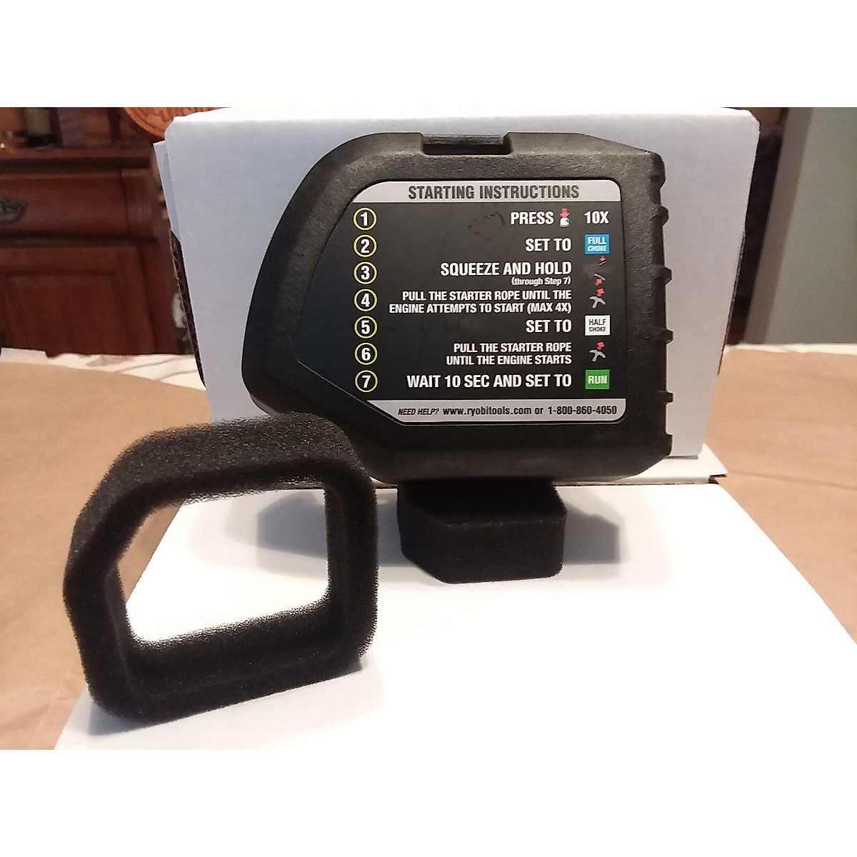 YOIQI For Ryobi Air Filter Cover & Air Filter-RY251PH RY252CS RY253SS RY253SSVNM 308649003, black, sdfh-102394