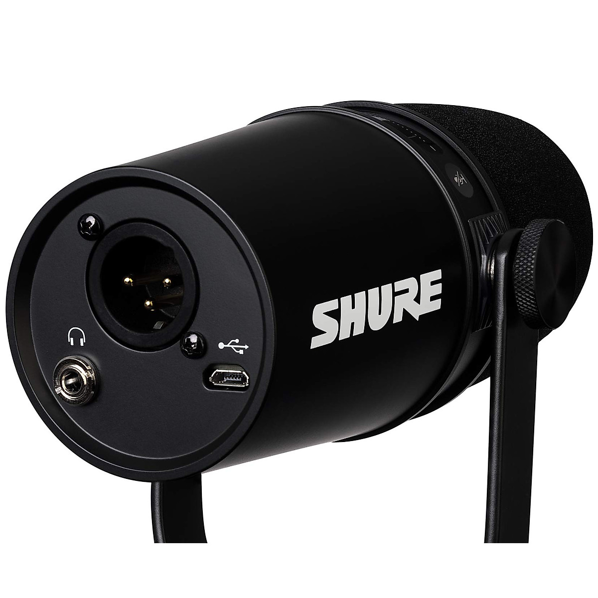 Shure MV7 USB Microphone for Podcasting, Recording, Live Streaming & Gaming, Built-in Headphone Output, All Metal USB/XLR Dynamic Mic, Voice-Isolating Technology, TeamSpeak & Zoom Certified – Black