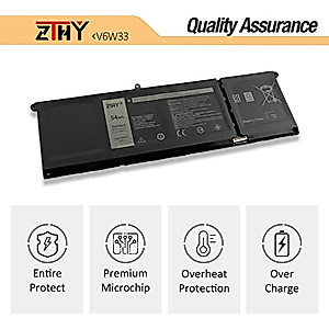 ZTHY 54Wh V6W33 Laptop Battery Replacement for Dell Inspiron 3510 3511 3515 5310 5410 5418 5510 5515 5518 5625 5630 5635 Latitude 3320 3330 3420 3520 Vostro 3515 3525 5620 5625 TN70C G91J0