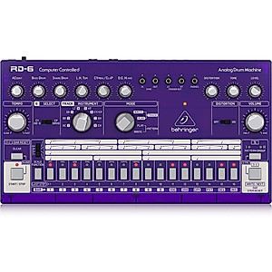 Behringer Rhythm Designer RD-6 Analog Drum Machine, Purple Translucent
