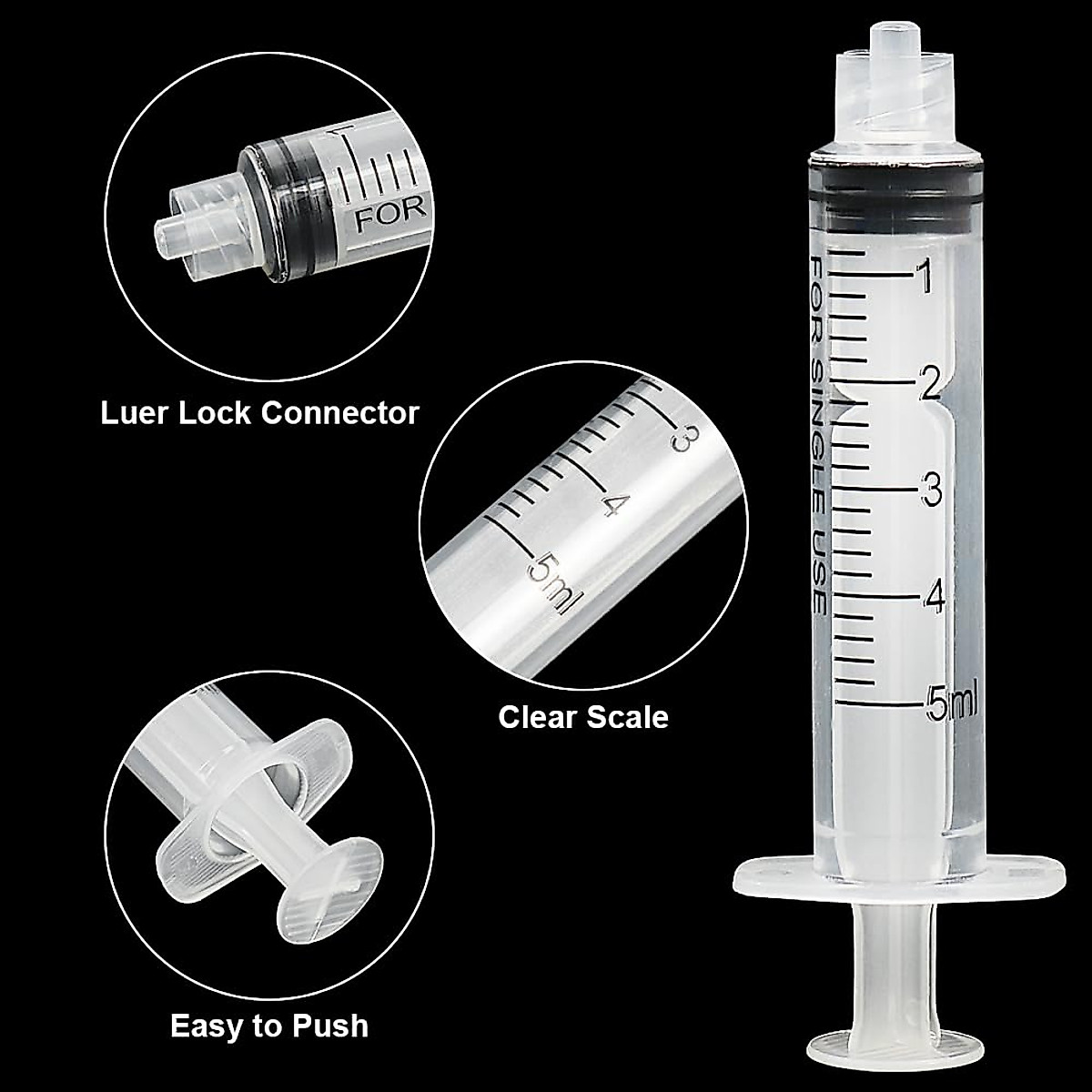 Shintop 10pcs 5ml Syringe with 18Ga 1.5 Inches Blunt Tip Needles for Experiments, Industrial Use