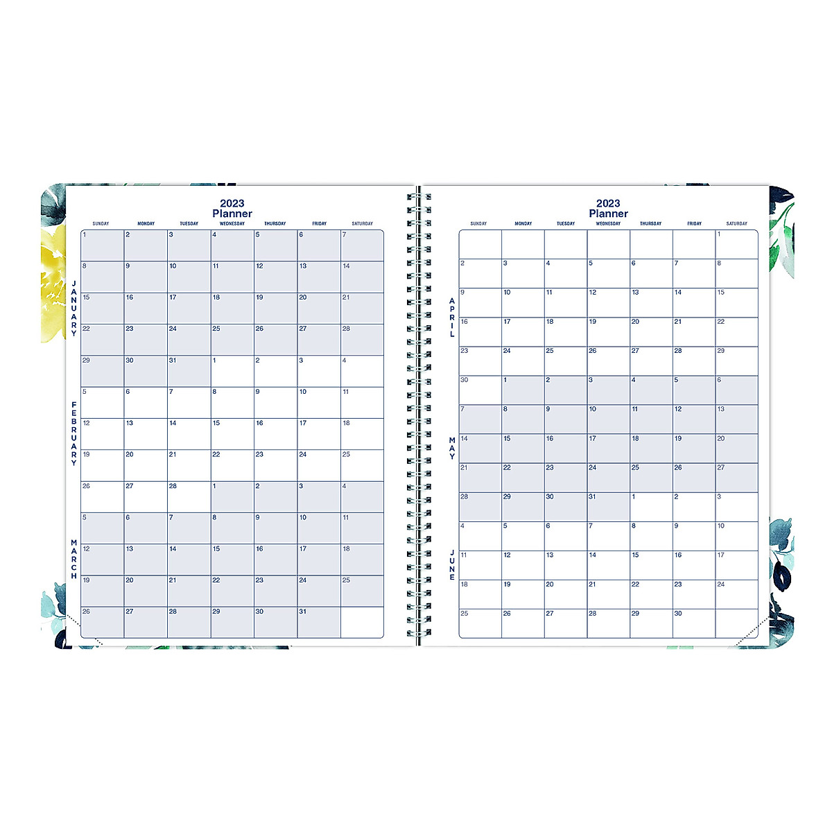 Blueline Monthly 14-Month Planner, Floral Watercolor Artwork, 11 x 8.5, Multicolor Cover, 14-Month (Dec to Jan): 2022 to 2024