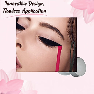 Eyebrow Pomade Tool For Stamping Hair Like Strokes With Brow Tint To Fill Brows For Angled Brow Brown Black | Razor Thin Edge Makeup Spatula For Cosmetic Pallette Liquid Concealer Foundation Eyeliner