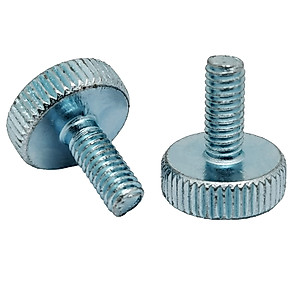 M4x10mm Flat Head Thumb Screw,Knurled Head Thumb Screws,Carbon Steel, Galvanized,Fully Threaded(20 Pcs)