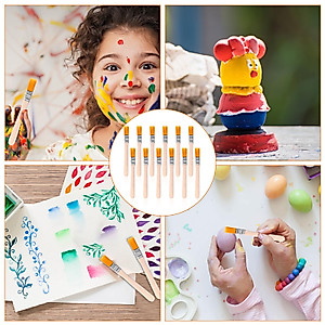 12 Pcs Paint Brush 5 Inch Trim Painting Tool Soft Bristle with Wood Handle Small Paint Brushes for Walls, Touch Up, Cabinets, Fences, Edge Painting Tool