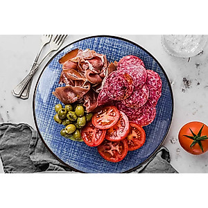 Houlu 8 Inch Salad Plates, Luncheon Plates Set of 6, Blue and White Porcelain Plates