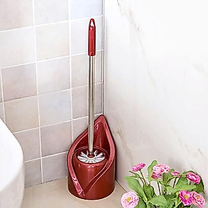 Bathroom Toilet Bowl Brush and Stand Floor Stand Toilet Cleaner Brush Stainless Steel Long Handle Toilet Brush Two Choices