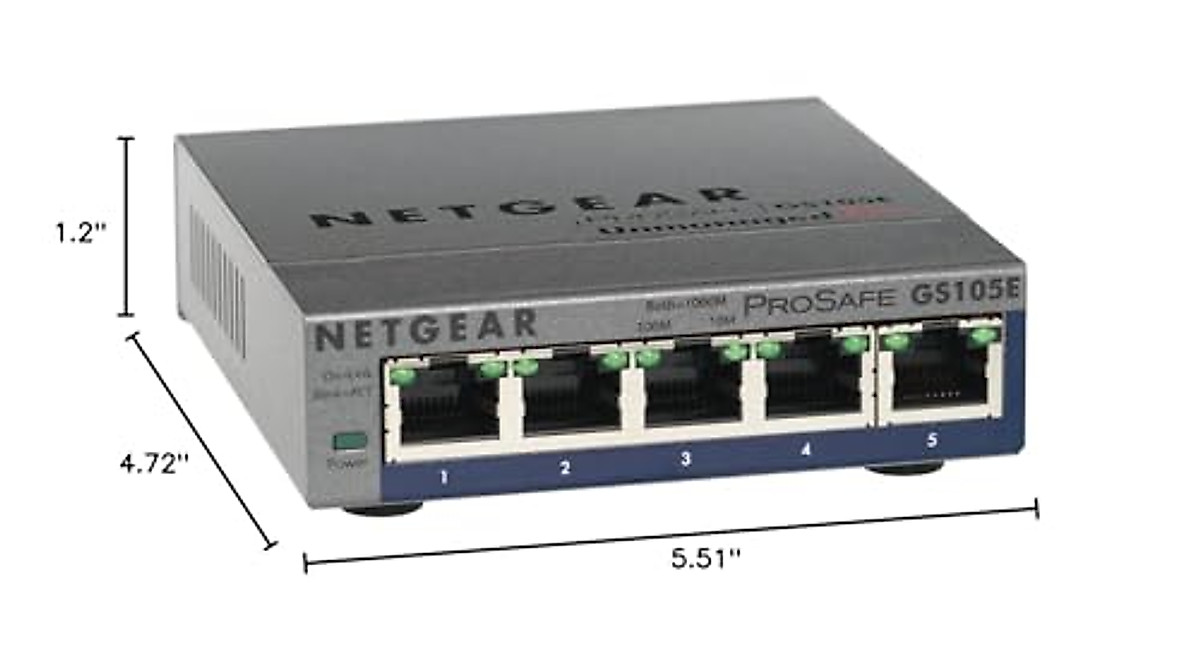 NETGEAR ProSafe 5-Port Gigabit Unmanaged Plus Switch GS105E — 🛍️ The ...