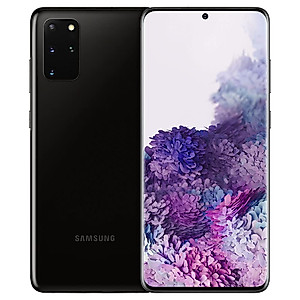SAMSUNG Galaxy S20+ 5G (128GB, 12GB) 6.7" 120Hz AMOLED, Snapdragon 865, IP68 Water-Resistant, Fully Unlocked US Model (AT&T, Verizon, T-Mobile, Global) SM-G986U1 (w/Fast Wireless Charge Pad, Black)