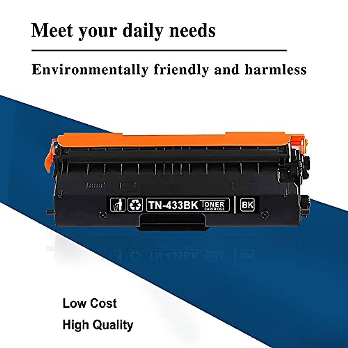 INDI TN433BK TN-433BK Compatible TN433 TN-433 (2 Pack Black) High Yield Toner Cartridge Replacement for Brother DCP-L8410CDW HL-L8360CDWT L9310CDW MFC-L9570CDWT L9570CDW Printer.