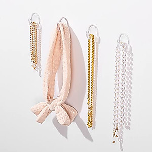 Jetec 60 Pieces Clear Adhesive Hooks Transparent Wall Hooks Christmas Window Hanger Ring Hanger Adhesive Hanging Hooks with Non Marking Sticker for Kitchen Bathroom Bedroom Office