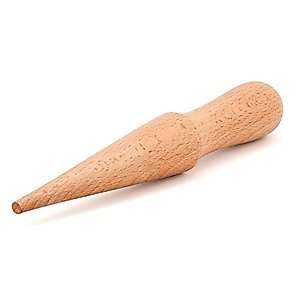 MaxoPro Ice Cream Waffle Cone Roller – 8.6 Inch Strong & Smooth krumkake cone roller - Wooden Pizzelle Cone Mold – Non-Slip Handle Waffle Cone Shaper Tool
