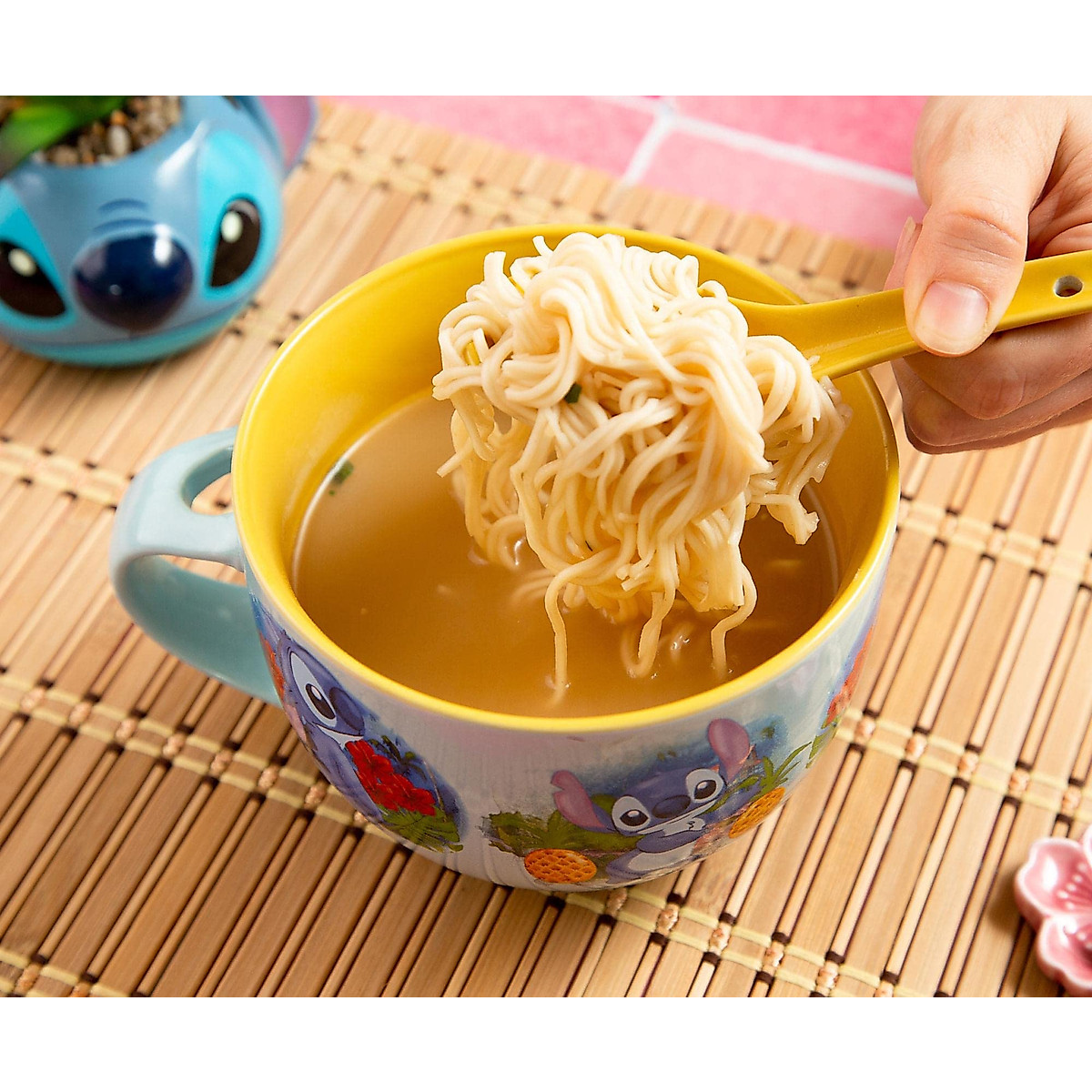 Disney Lilo & Stitch Ceramic Soup Mug With Spoon | Holds 24 Ounces