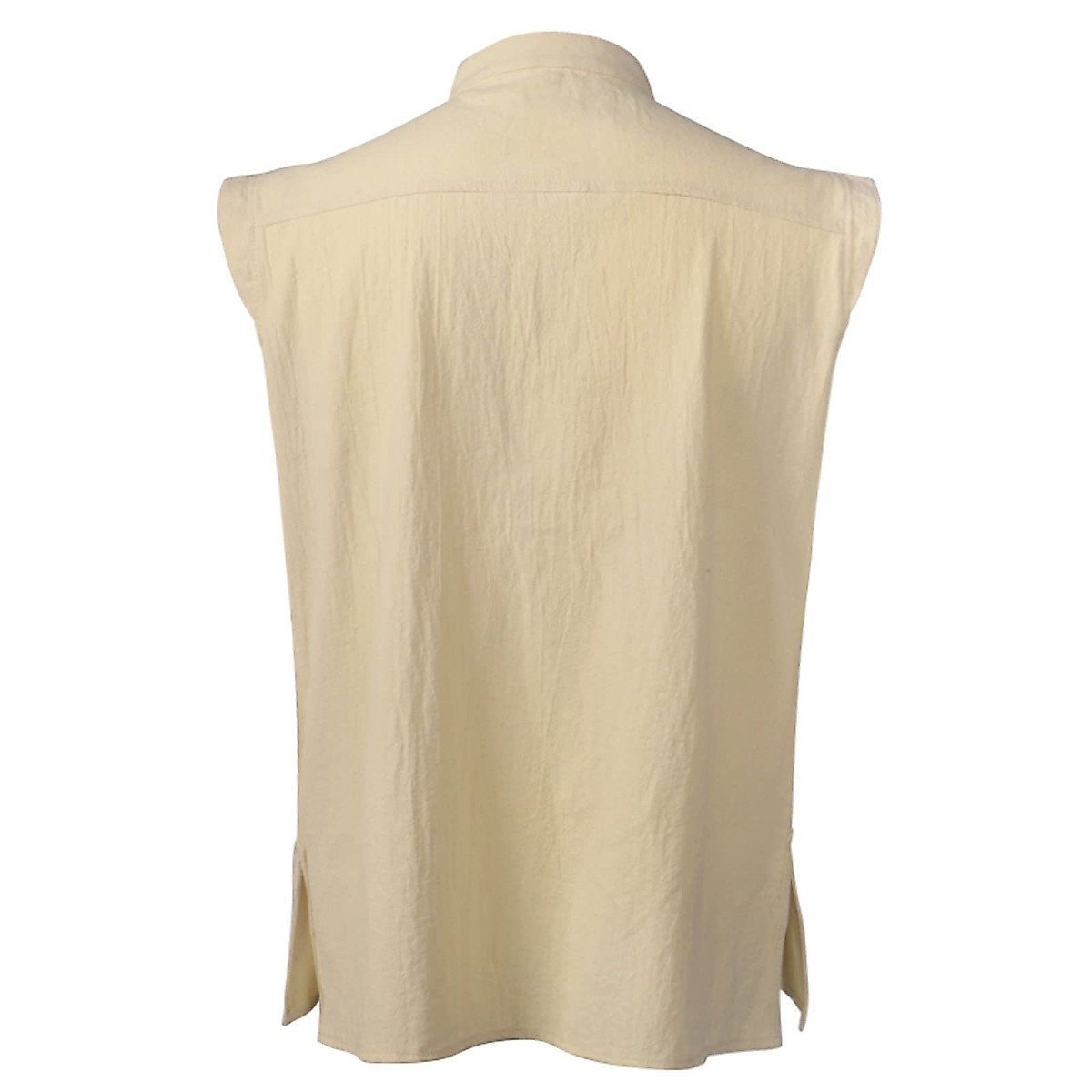 ATTBEA Mens Pirate Renaissance Costume Pirate Shirt Sleeveless Medieval Viking Gothic Celtic Pirate Vest for Men Halloween Costume