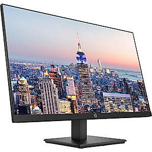 HP P27H 27 Inch FHD IPS LED Backlit LCD Anti-Glare Monitor (HDMI, VGA, DisplayPort) 2-Pack Bundle with PW313 Full HD 1080p Live Streamer Webcam and Desk Mount Clamp Dual Monitor Stand