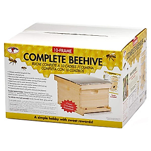 Little Giant 10-Frame Deluxe Assembled Backyard Pine Beekeeping Hive with Telescoping Outer Cover and Protective Aluminum Top, 2 Pack