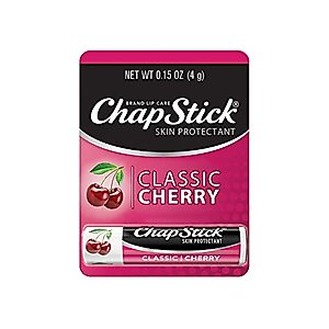 ChapStick Classic Cherry Lip Balm Tube, Flavored Lip Balm for Lip Care on Chafed, Chapped or Cracked Lips - 0.15 Oz