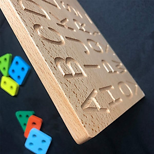 Mfumyy Montessori Alphabet Number Tracing Boards Double Sided Wooden Learn to Write ABC 123 Board Writing Practice Board for Kids Preschool Educational Toy,Homeschool Supplies (ABC+123 Board)