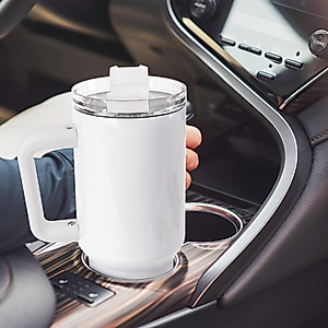 D·S 4 Pack 40 oz Sublimation Tumbler with Handle Insulated Large Sublimation Tumblers Bulk with Lids and Straws Stainless Steel Coffee Mugs for DIY Craft Heat Press Print