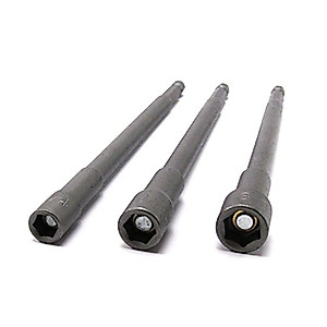 Elitexion 6 Inch Long Magnetic Nut Setters 1/4 inch Hex Shank Heavy Duty for 1/4, 5/16, and 3/8 inch Set – 3 Piece Set