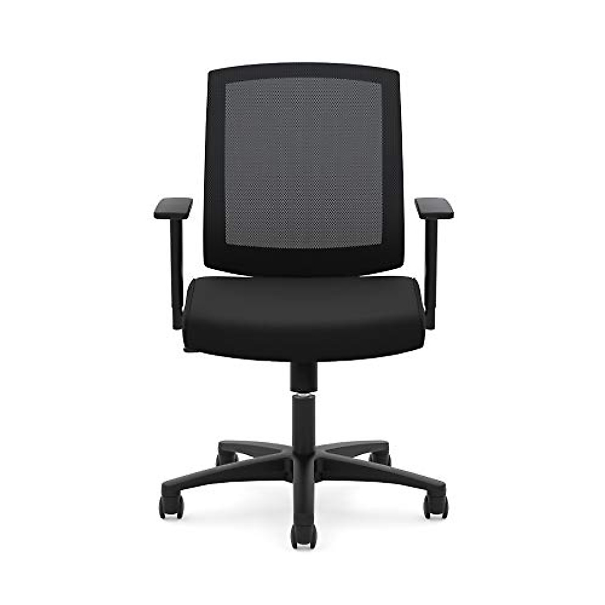 HON Torch Mesh Mid-Back Task Chair, Fixed Arms, in Black (HVL511)
